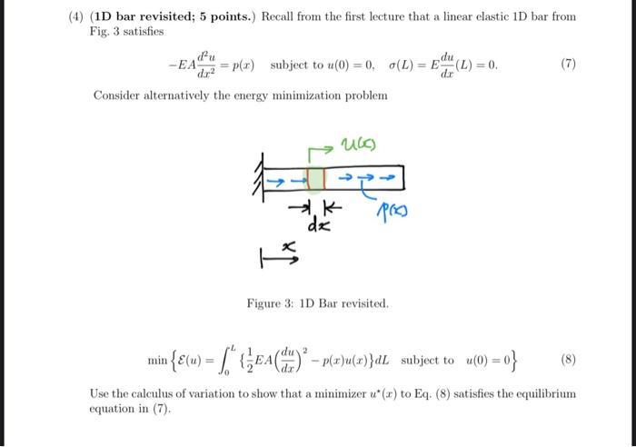 Solved (4) (1D bar revisited; 5 points.) Recall from the | Chegg.com