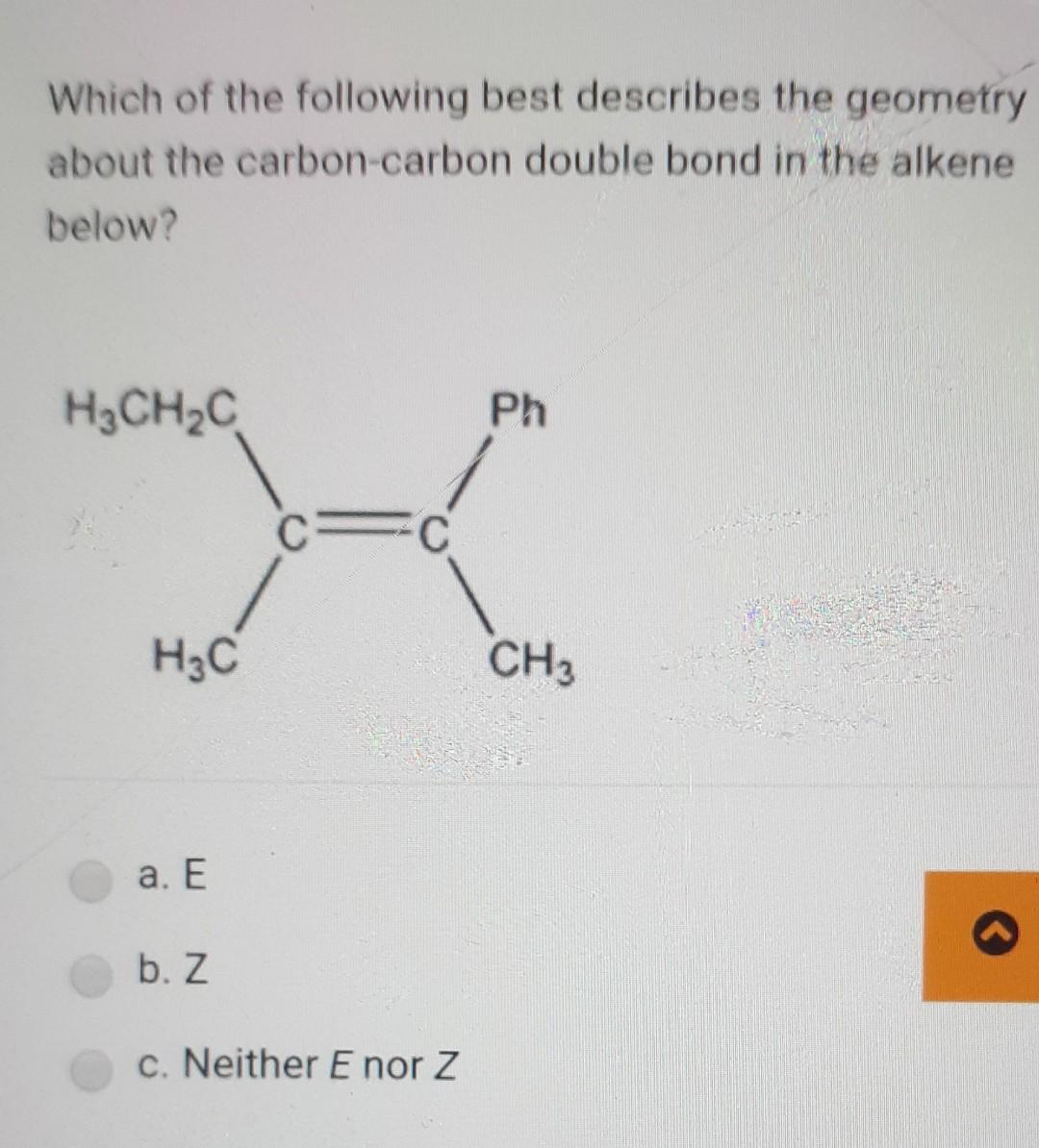 Solved Which of the following best describes the geometry | Chegg.com