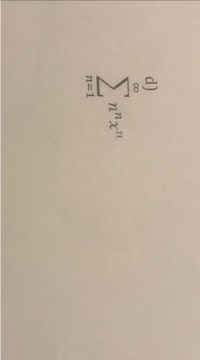Solved Find R and the radius of convergence for the | Chegg.com