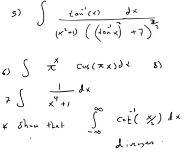 Solved 5 ) 8) S tonces (***) ( (ta' x) +7) os x cos(xx) dx | Chegg.com