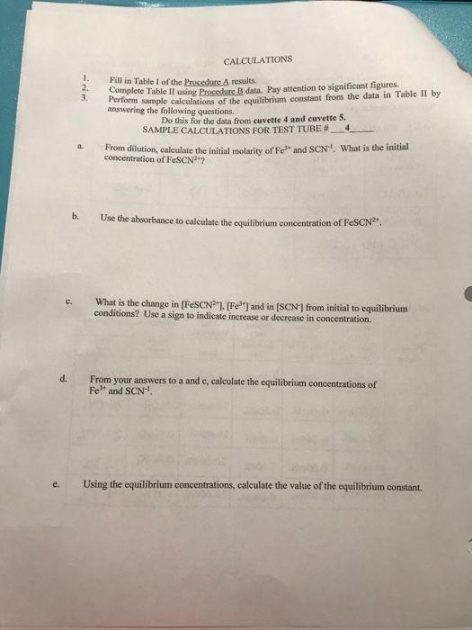 Data and Calculations Table 1: SOLUTION OF KNOWN" | Chegg.com