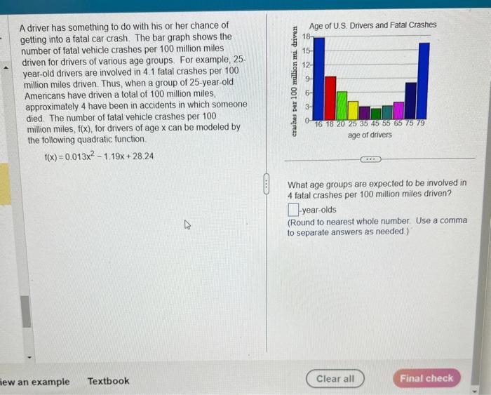 Solved A driver has something to do with his or her chance | Chegg.com