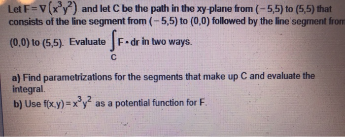 Solved Find a potential function for F. i {(x,y): y >0} F . | Chegg.com
