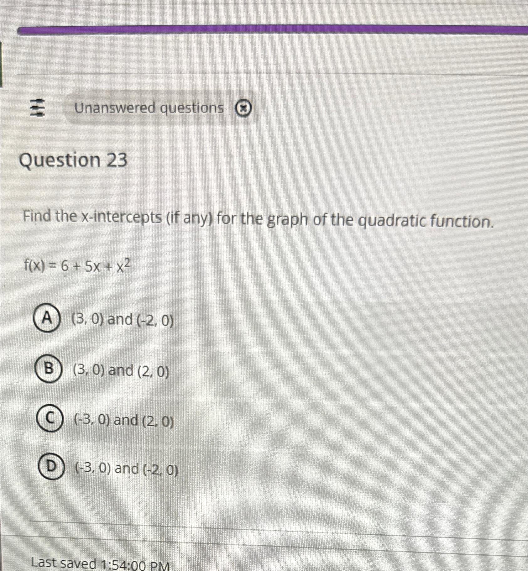 Solved -= ﻿Unanswered questionsQuestion 23Find the | Chegg.com