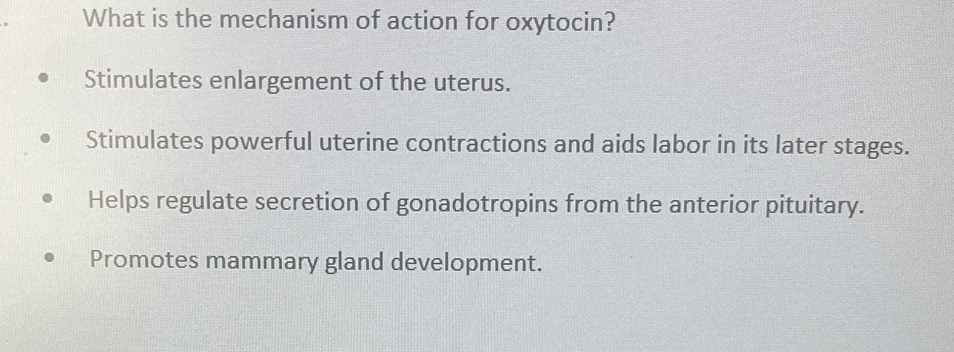 Solved What is the mechanism of action for | Chegg.com