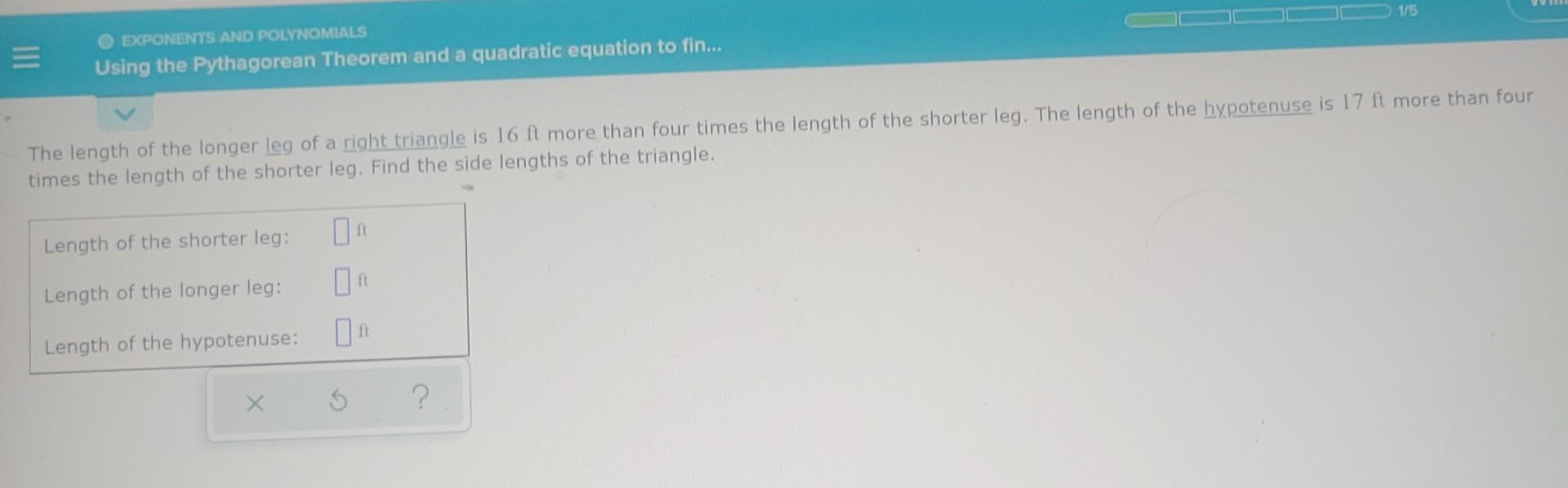 Solved 1/5 E O EXPONENTS AND POLYNOMIALS Using the | Chegg.com