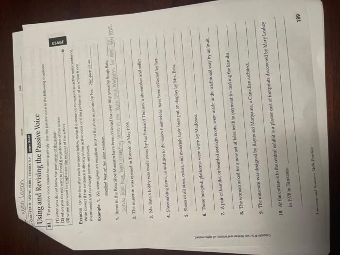 CLASS HAVE for CHAPTER 8: USING VERBS CORRECTLY | Chegg.com