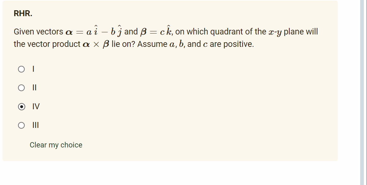 Solved RHR.Given vectors α=ahat(i)-bhat(j) ﻿and | Chegg.com