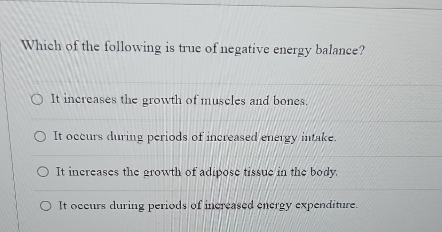 Solved Which of the following is true of negative energy | Chegg.com