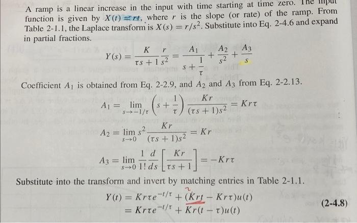 Solved A ramp is a linear increase in the input with time | Chegg.com
