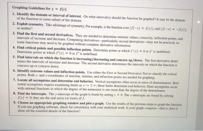 Solved 15-46. Graphing functions Use the guidelines of this | Chegg.com