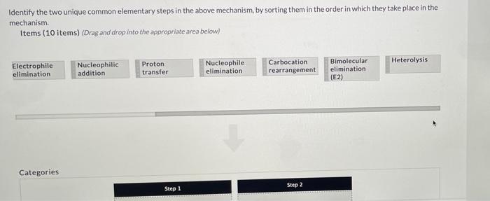Identify the two unique common elementary steps in | Chegg.com