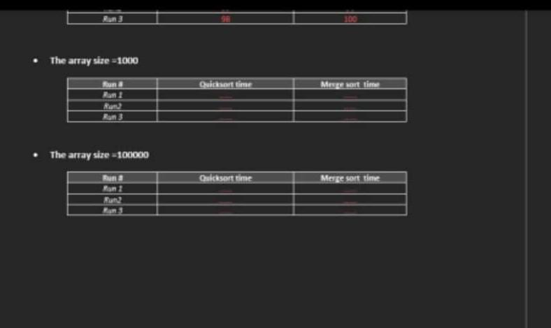 Solved Comparative Study of Sorting Algorithms Quicksort & | Chegg.com