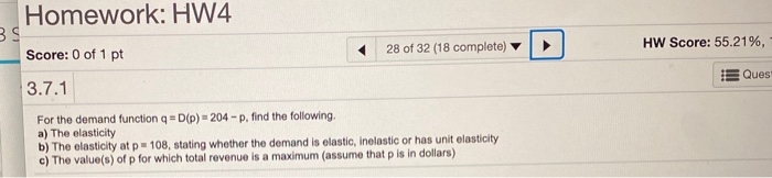 Solved Homework: HW4 BS Score: 0 of 1 pt 28 of 32 (18 | Chegg.com