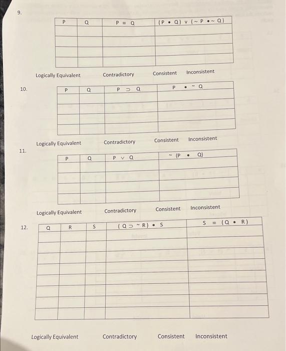 FOR ALL OF THE COMPLETE TRUTH TABLE PROBLEMS (\#1 - | Chegg.com
