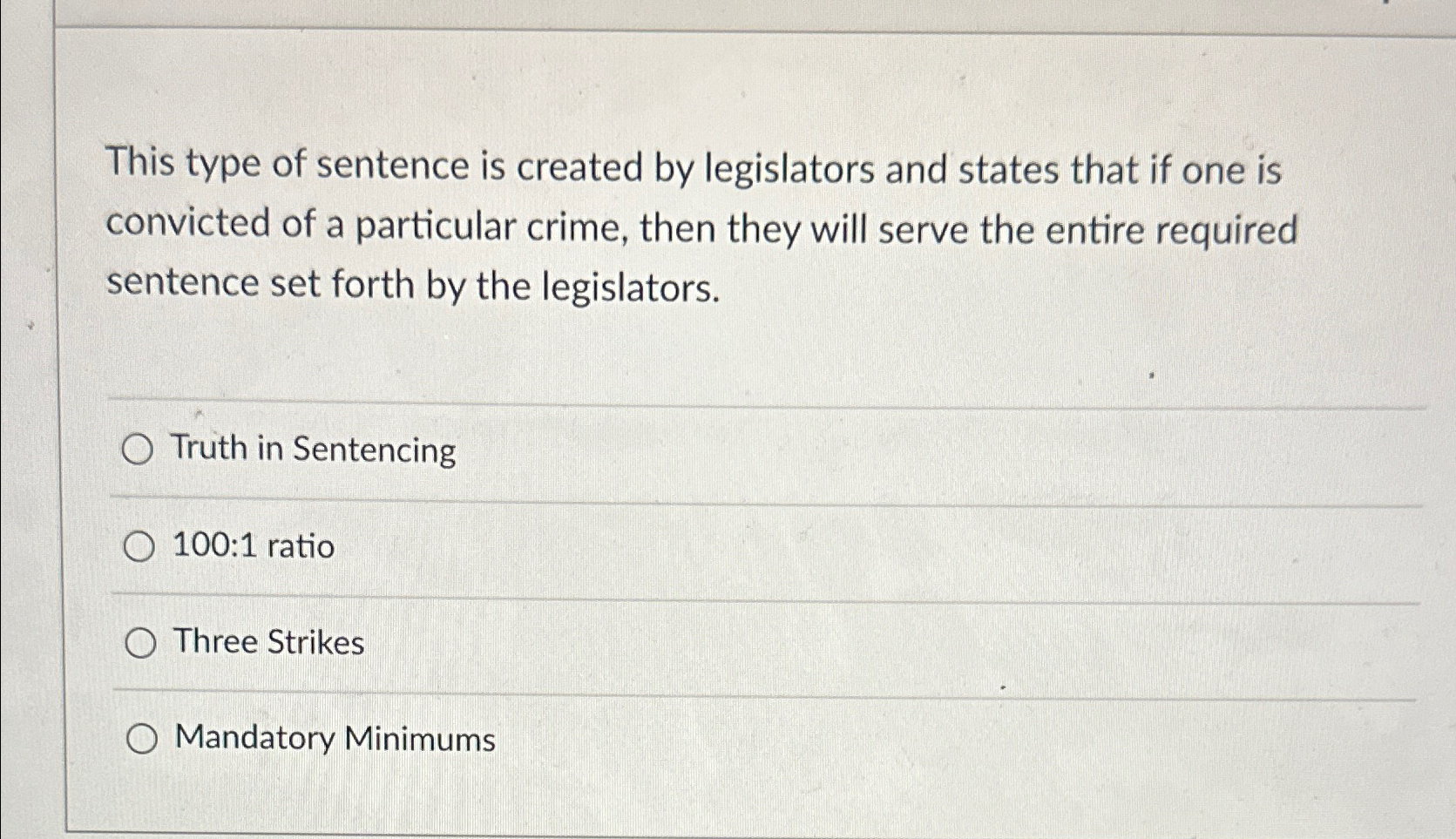 Solved This type of sentence is created by legislators and | Chegg.com