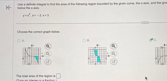 Solved Use a definite integral to find the area of the | Chegg.com