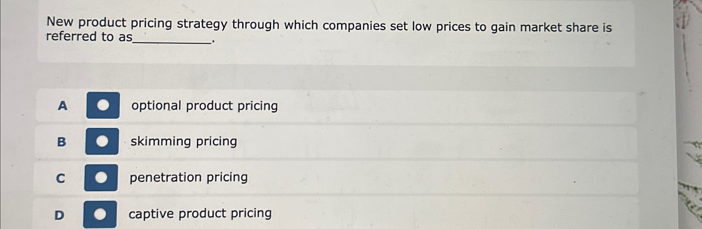 Solved New product pricing strategy through which companies | Chegg.com