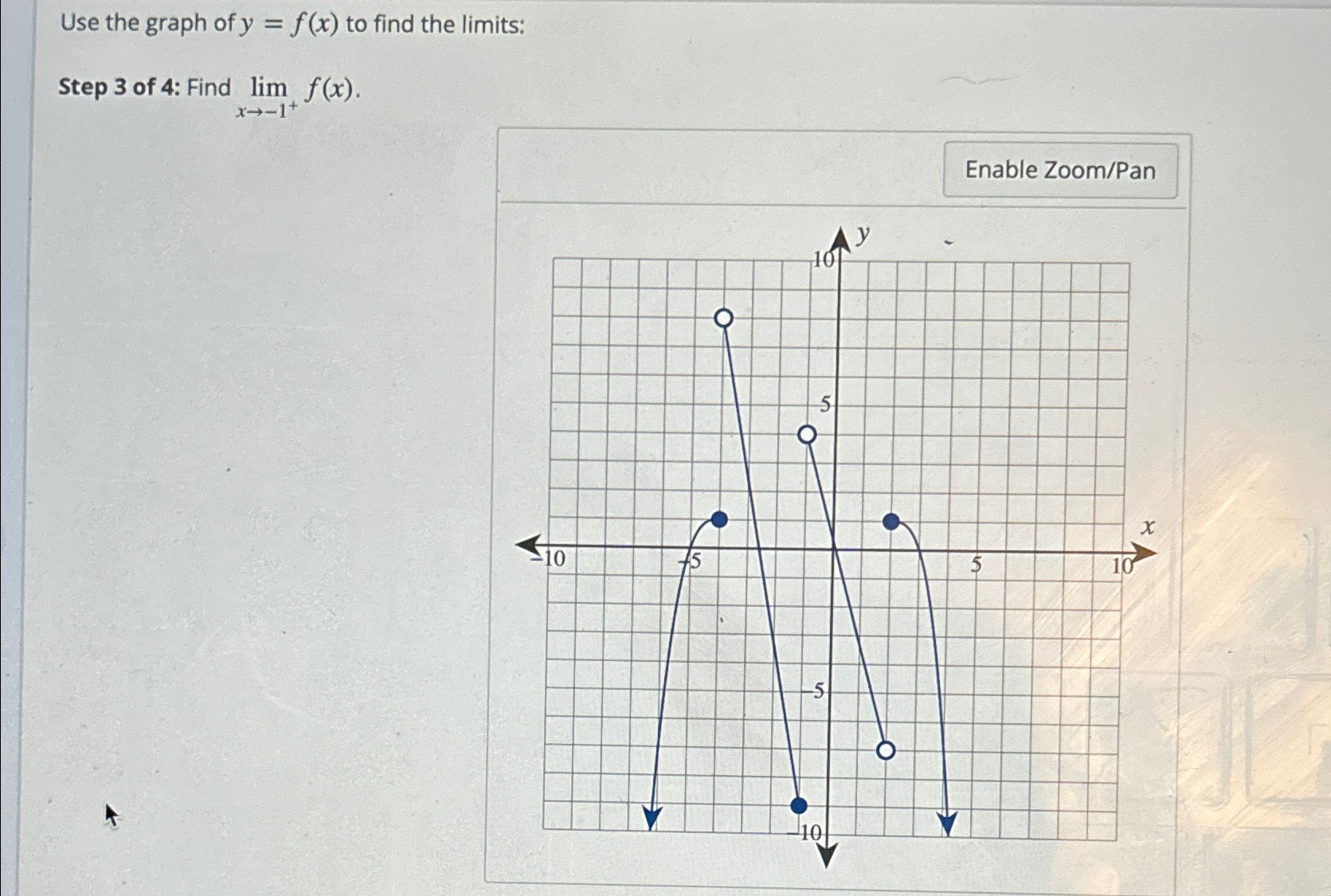 Solved Use the graph of y=f(x) ﻿to find the limits:Step 3 | Chegg.com