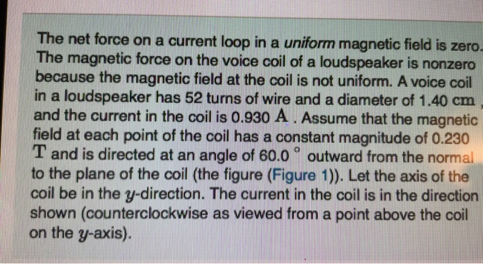 Solved The net force on a current loop in a uniform magnetic | Chegg.com