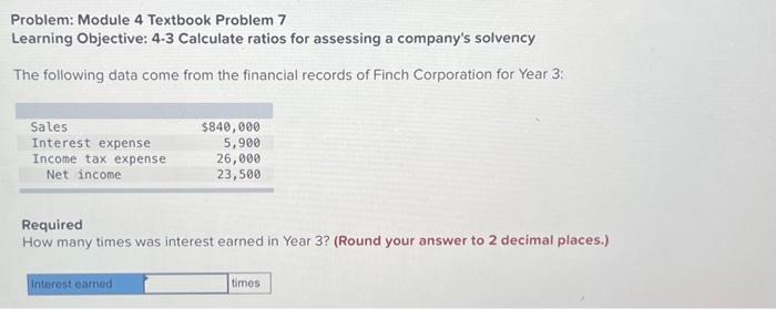 Solved Problem Module 4 Textbook Problem 7 Learning