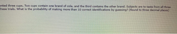 Solved Activity 11.5-10c2 In an experiment to determine | Chegg.com