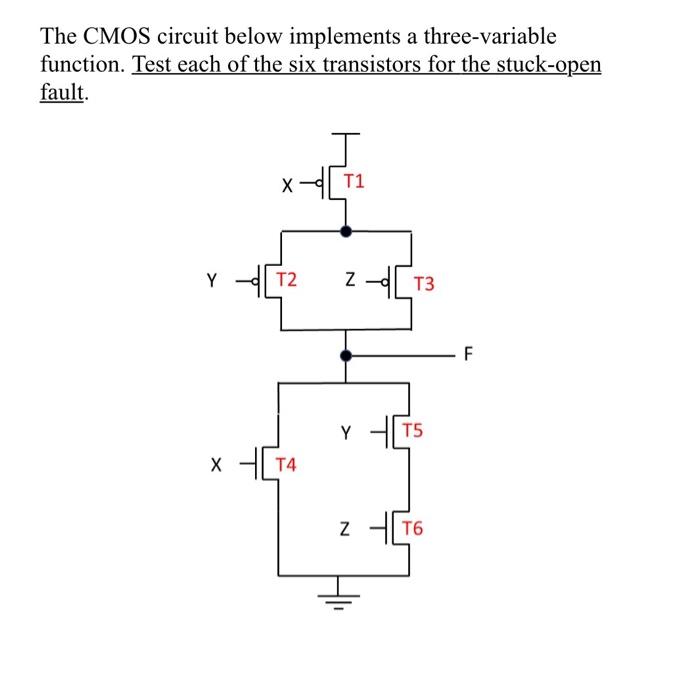 Solved The CMOS circuit below implements a three-variable | Chegg.com