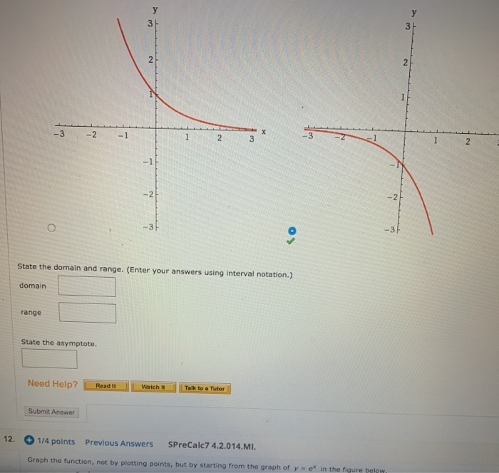 Solved 11. + 1/4 points Previous Answers SPreCalc7 4.2.009. | Chegg.com