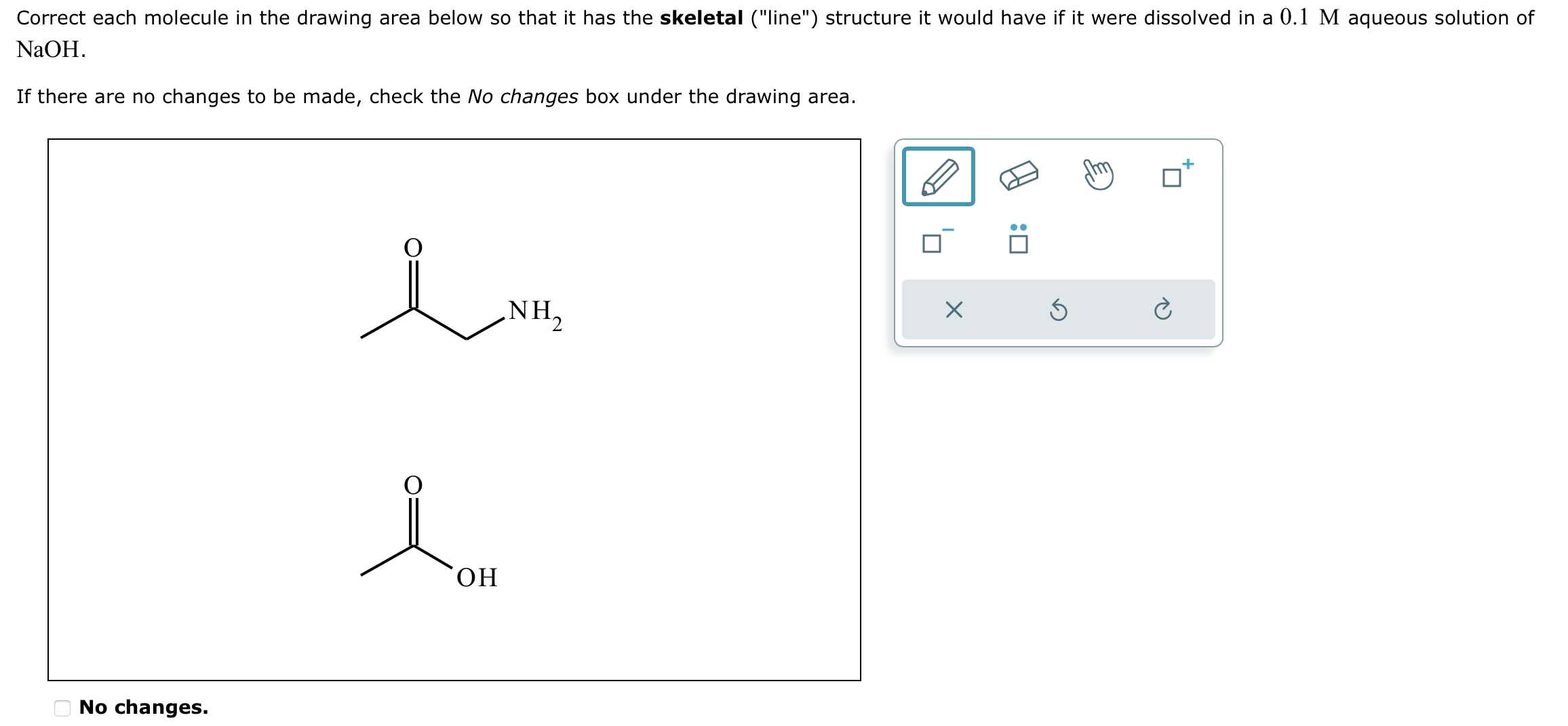 Solved Correct each molecule in the drawing area below so | Chegg.com