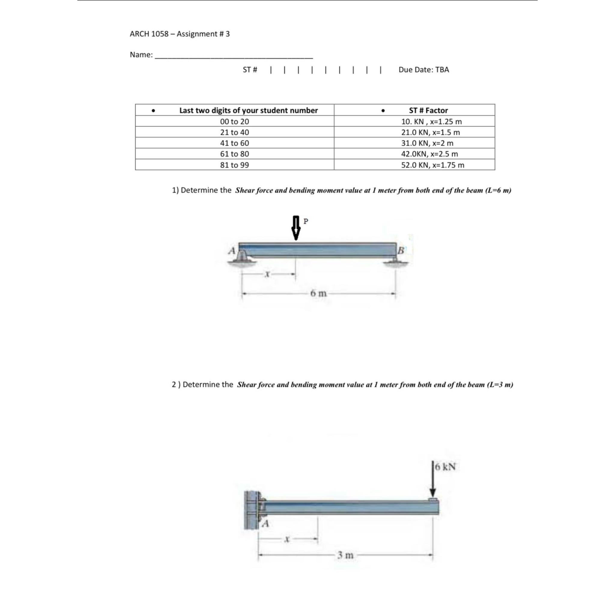 ARCH 1058 - ﻿Assignment # 3Name:\table[[Last two | Chegg.com