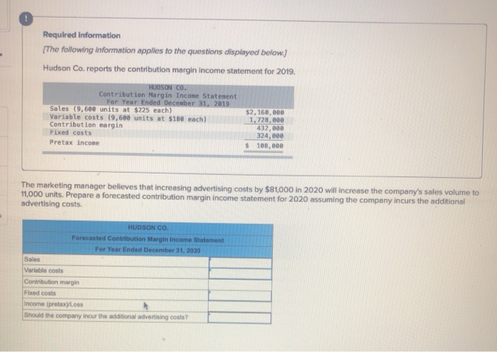 Solved Required Information [The following information | Chegg.com
