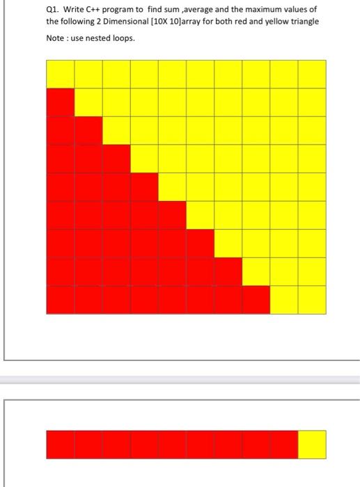 Solved Q1 Write C Program To Find Sum Average And The 7153