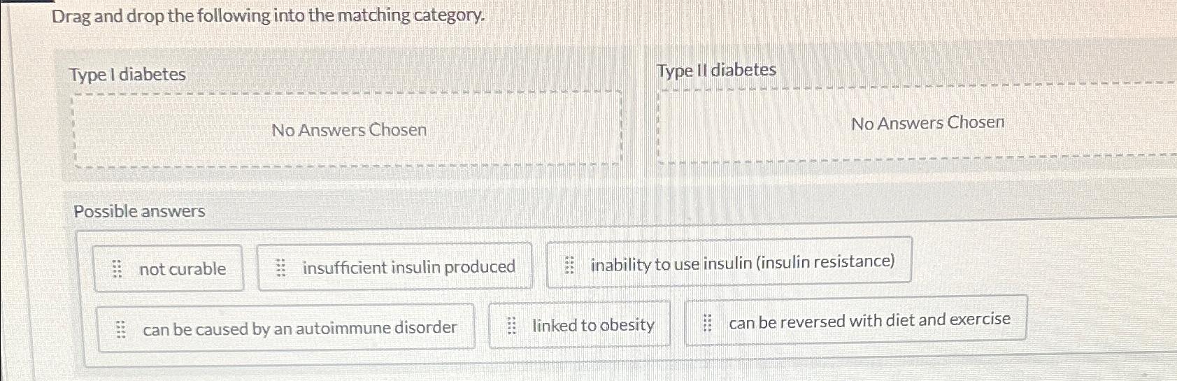 Solved Drag and drop the following into the matching | Chegg.com