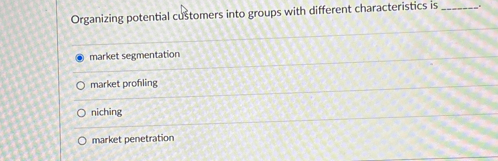 Solved Organizing potential customers into groups with | Chegg.com