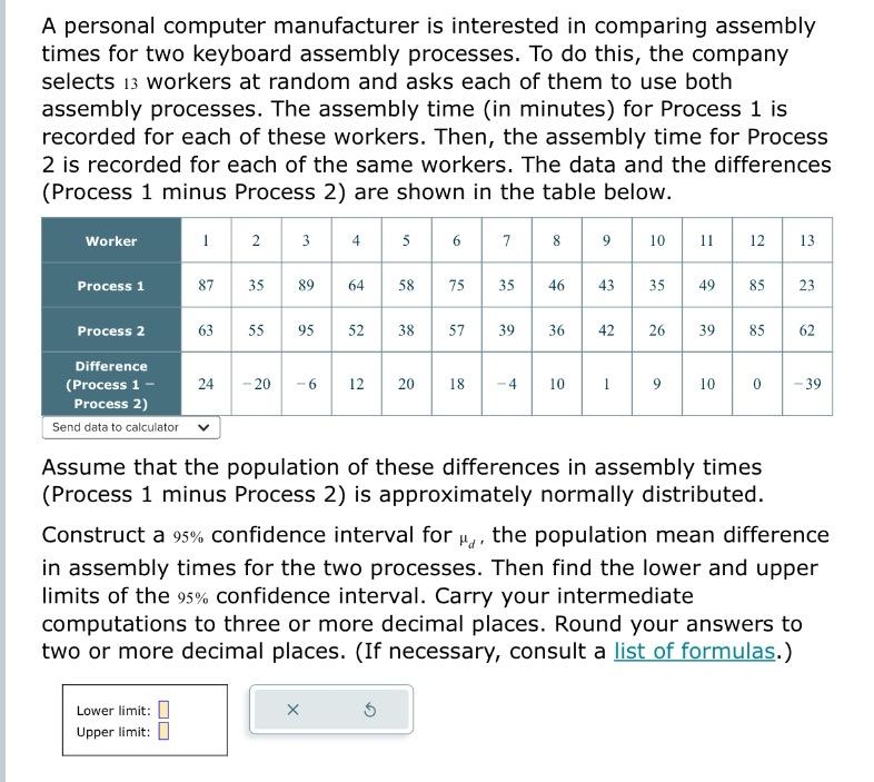 Solved A personal computer manufacturer is interested in | Chegg.com
