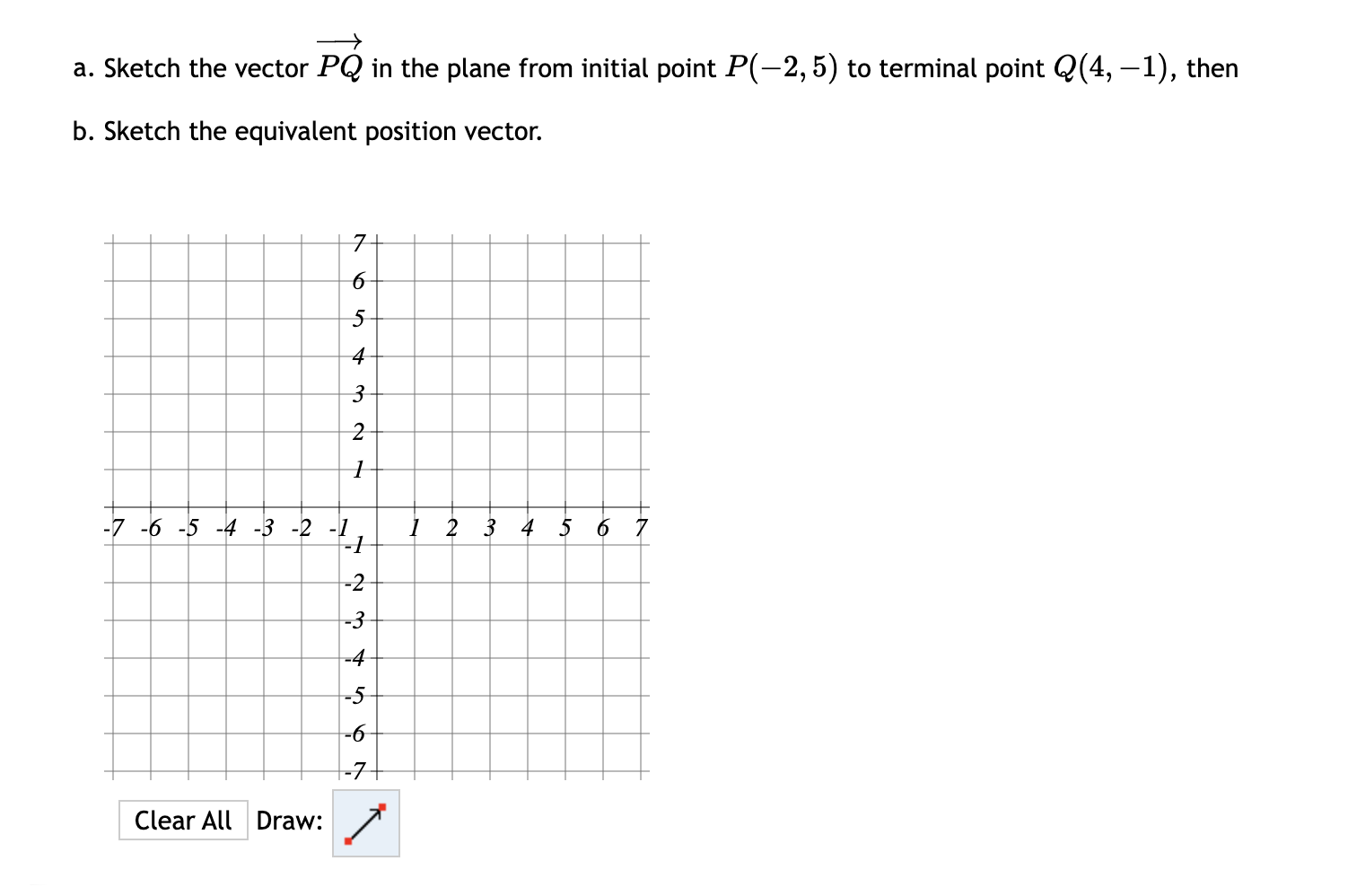 Solved Sketch the vector PQ in ﻿the plane from initial point | Chegg.com