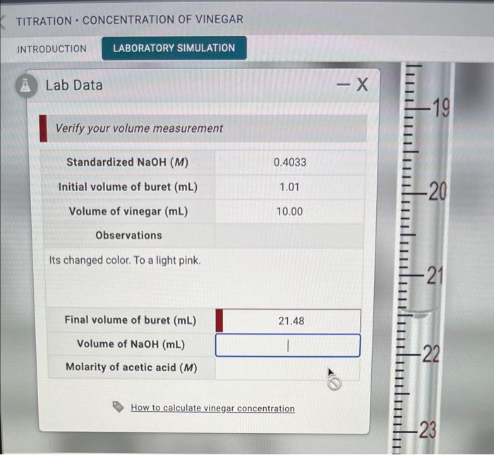 Solved The final volume of buret (ml) ? Volume of NaOH (ml)? | Chegg.com