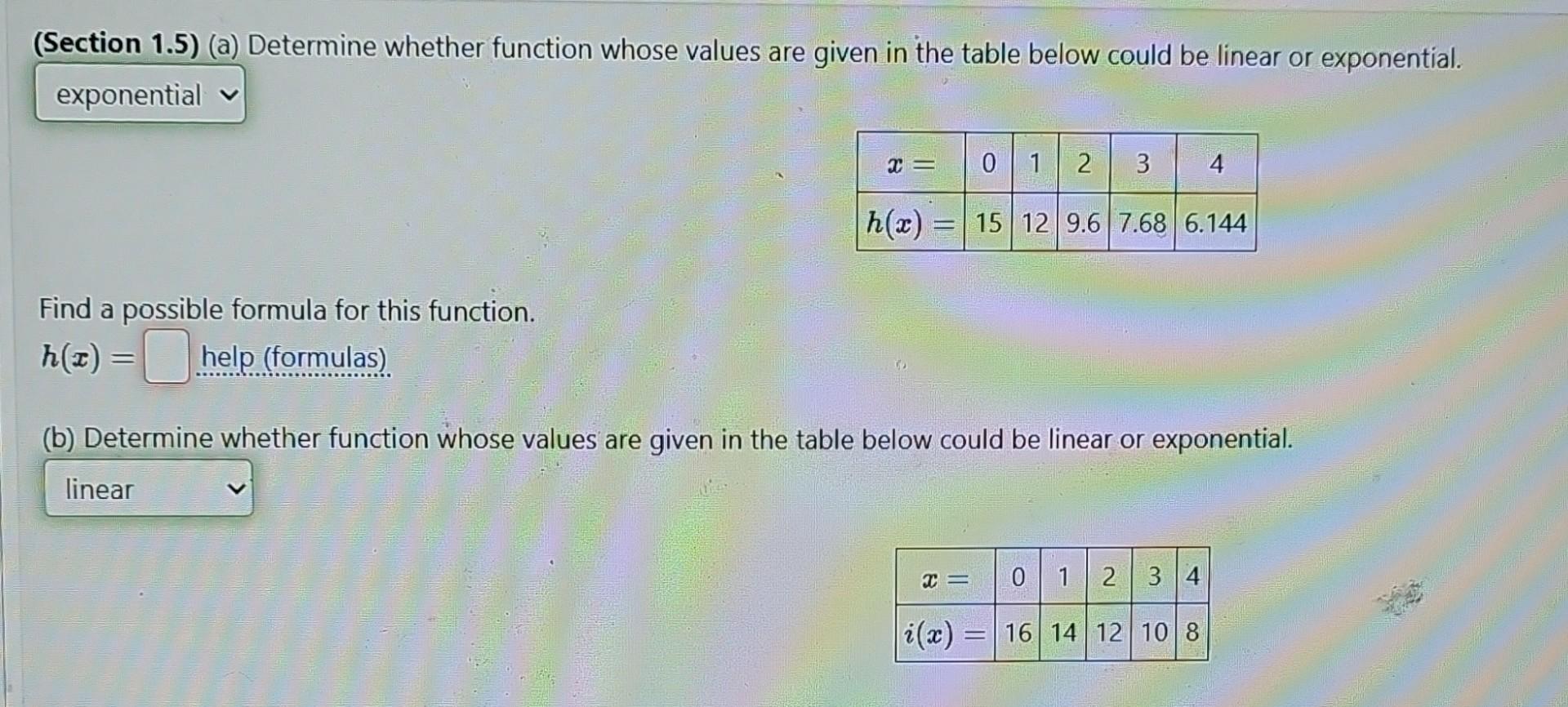 Solved (Section 1.5) (a) Determine whether function whose | Chegg.com