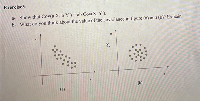 Solved a- Show that Cov(aX,b Y )=abCov(X,Y). b- What do you | Chegg.com