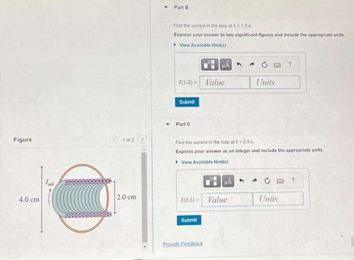 Solved (Figure 1 ) shows a 4.0 -cm-diameter loop with | Chegg.com