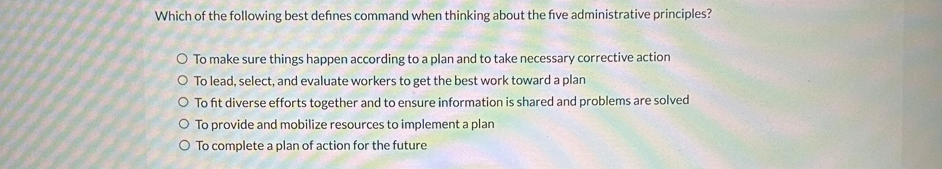 Solved Which of the following best defines command when | Chegg.com
