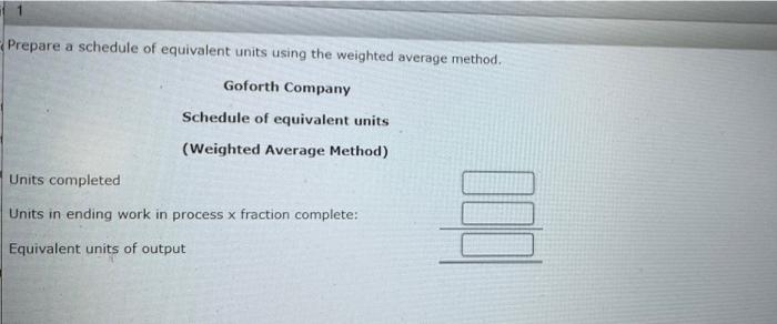 Solved Instructions Weighted Average Method, Equivalent | Chegg.com