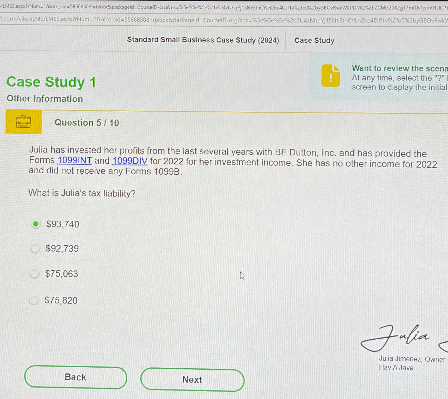 Solved Standard Small Business Case Study (2024)Case | Chegg.com