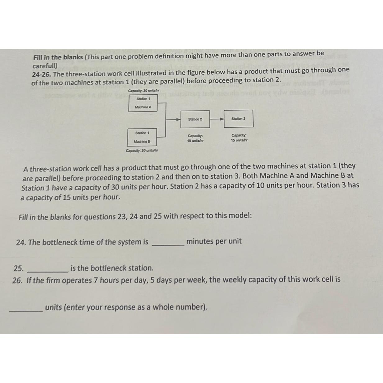 Solved Fill in the blanks (This part one problem definition | Chegg.com