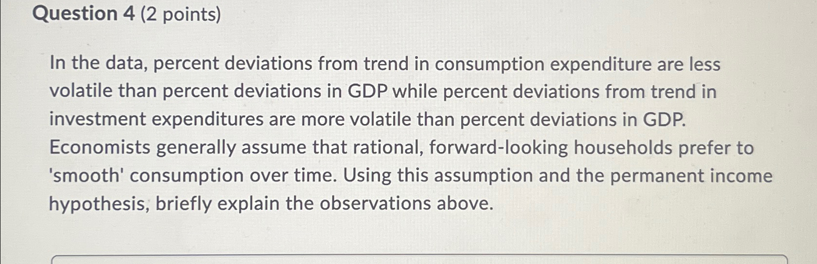 Solved Question 4 (2 ﻿points)In the data, percent deviations | Chegg.com