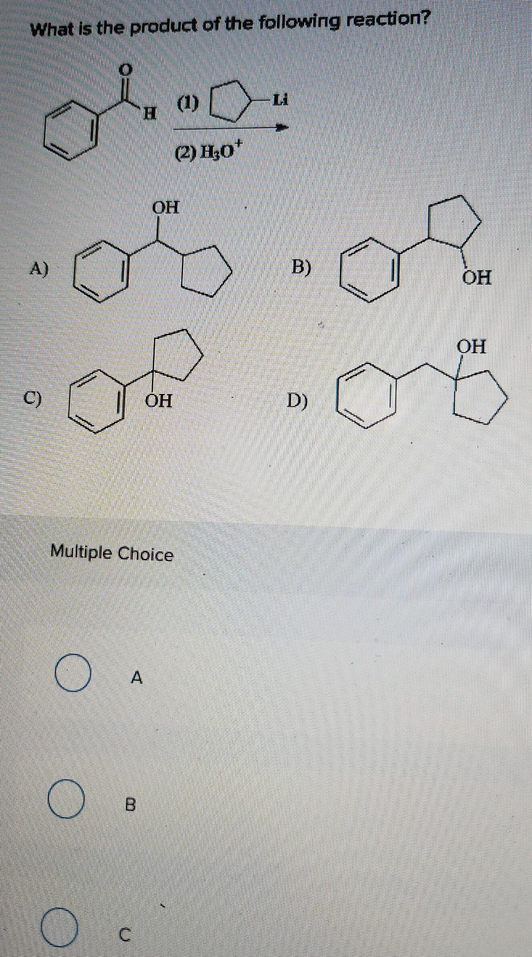 Solved What is the product of the following reaction? (1) | Chegg.com