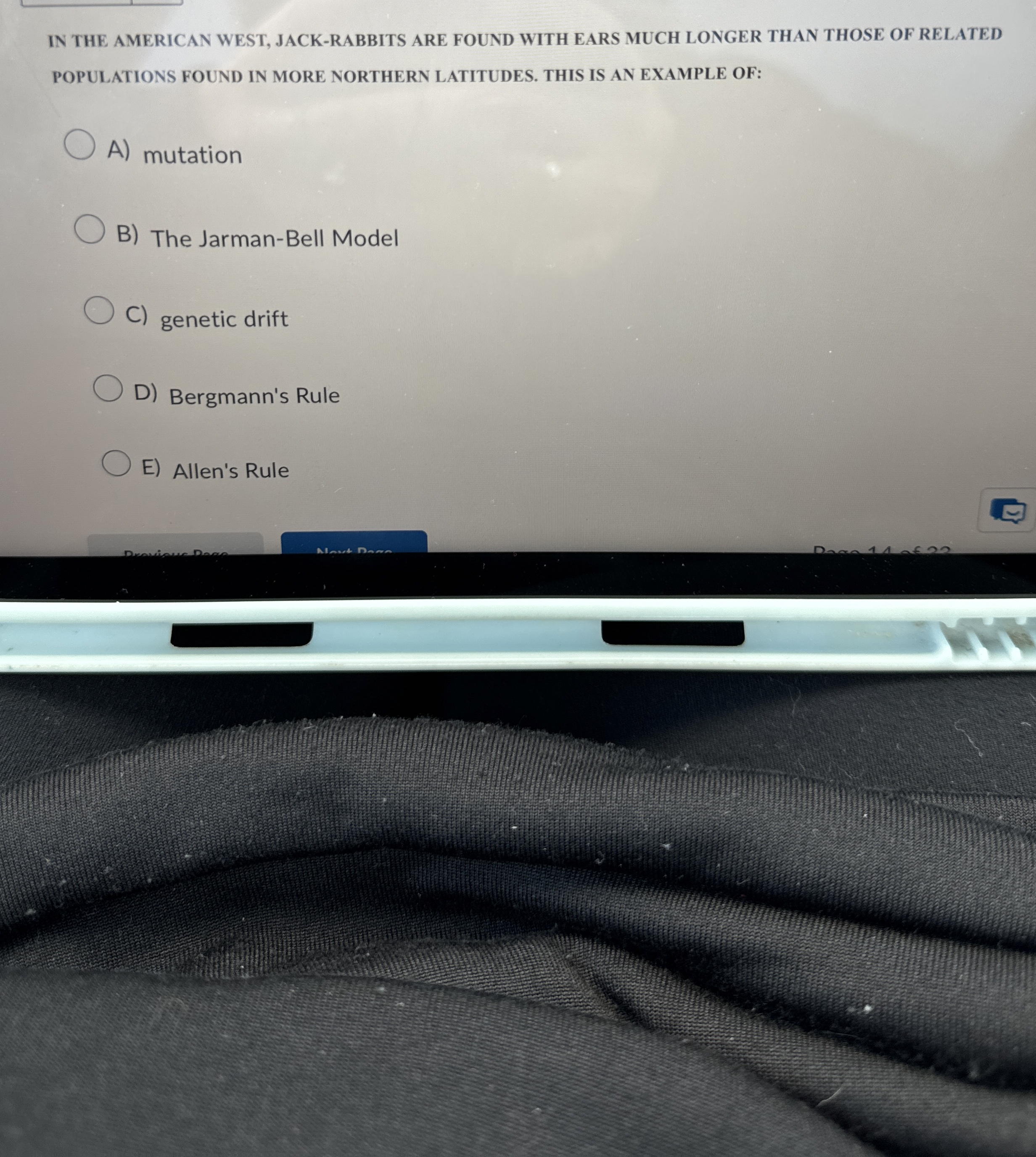 Solved IN THE AMERICAN WEST, JACK-RABBITS ARE FOUND WITH | Chegg.com