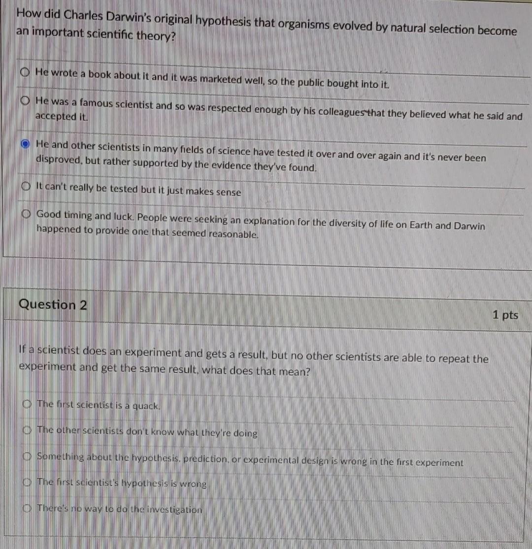 Solved How did Charles Darwin's original hypothesis that | Chegg.com