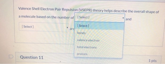 Solved Valence Shell Electron Pair Repulsion (VSEPR) theory | Chegg.com