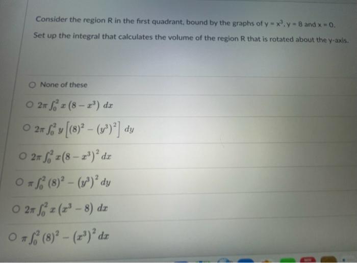 Solved Consider the region R in the first quadrant, bound by | Chegg.com